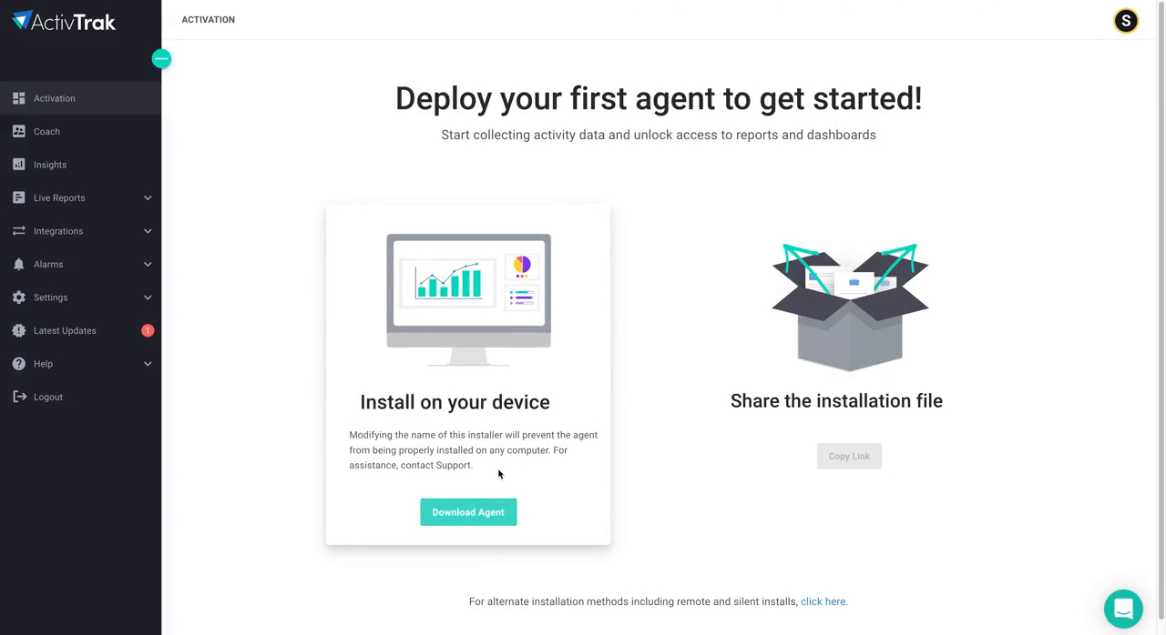 Install the Agent – ActivTrak Help Center