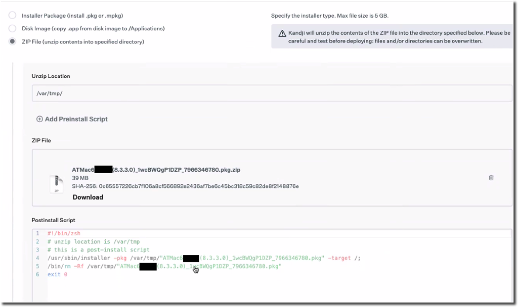 Deploy the Agent via Kandji – ActivTrak Help Center